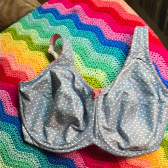 Cabernet | Intimates & Sleepwear | Cabernet Blue Polka Dot Bra With ...